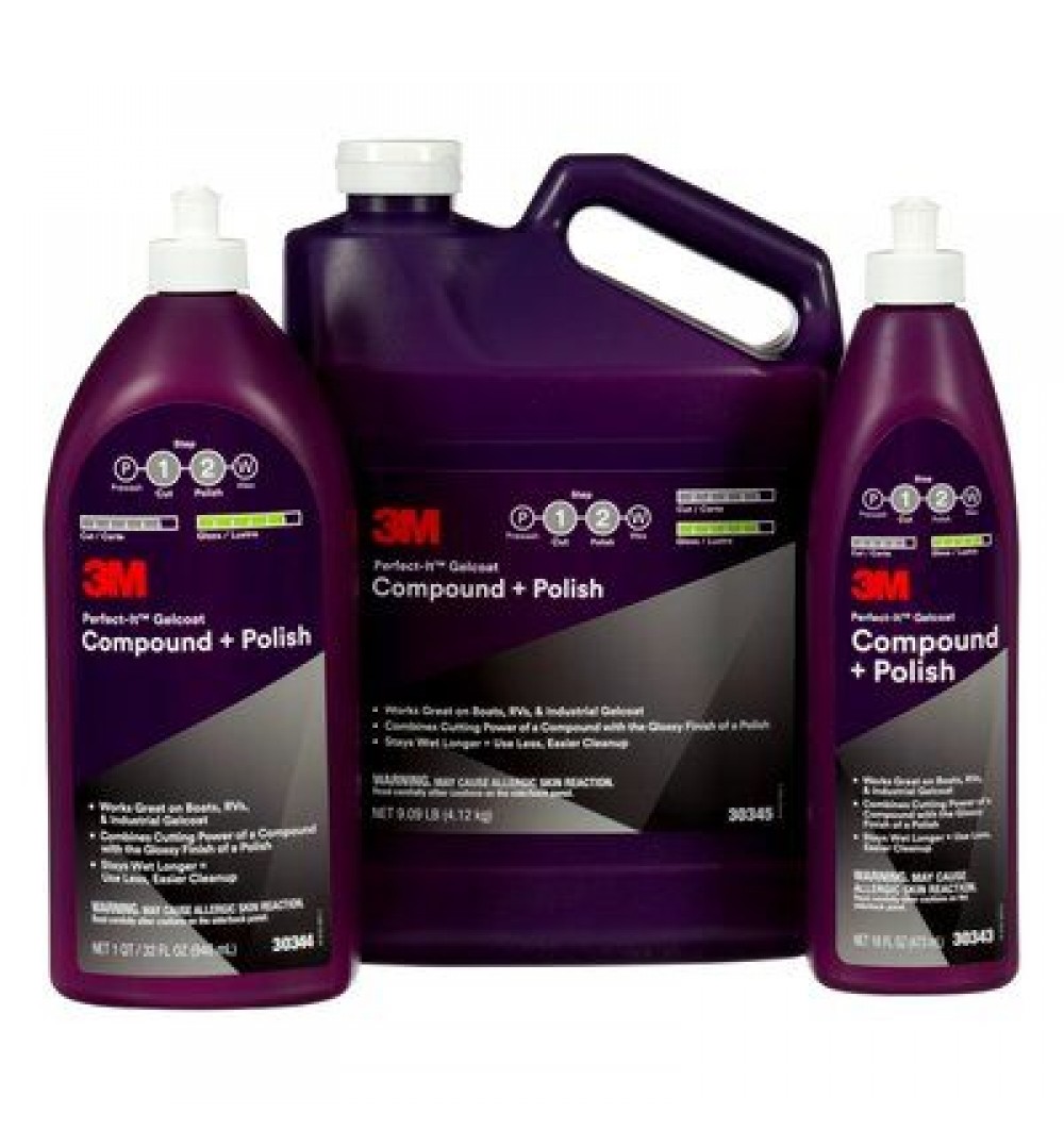 3M Perfect-It Gelcoat Compound + Polish, Gallon, 30345